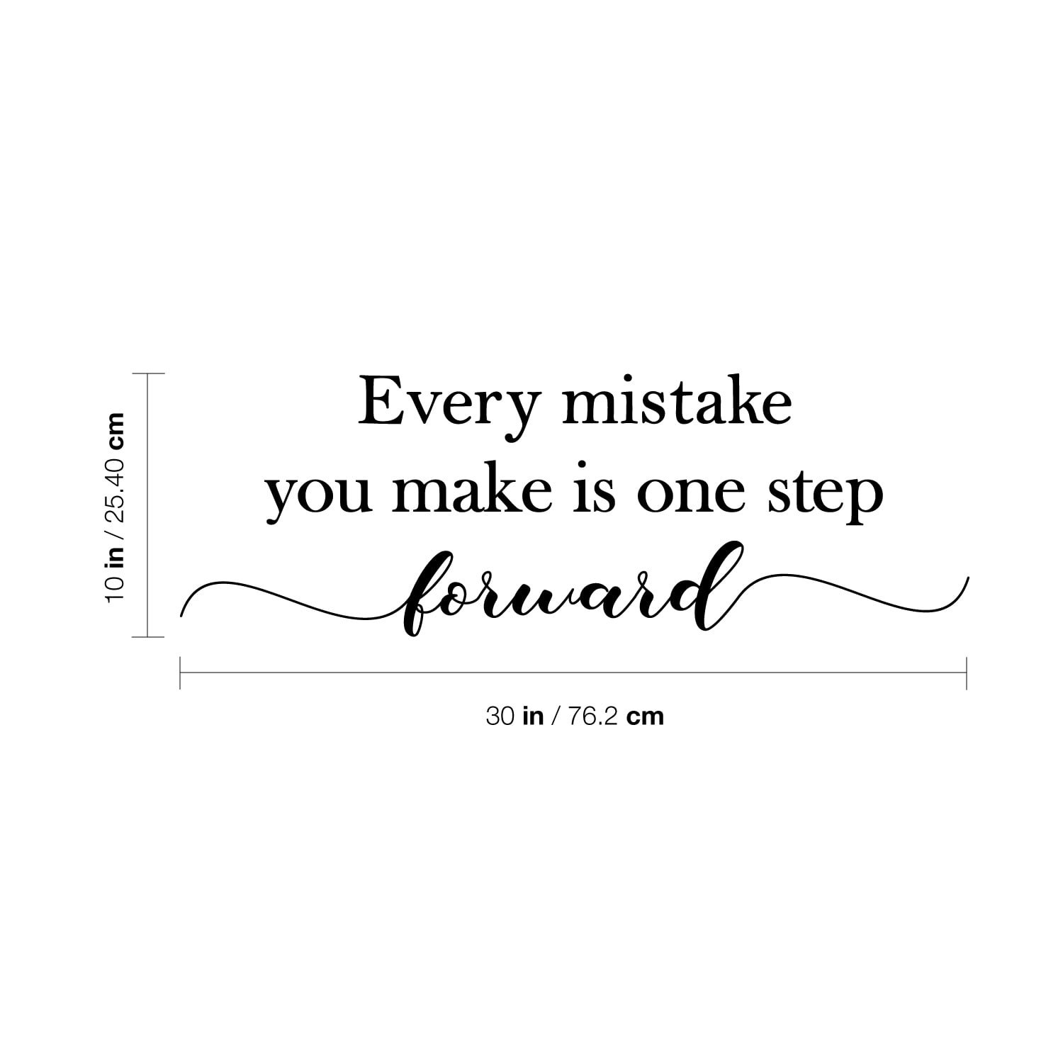 Vinyl Wall Art Decal - Every Mistake You Make is One Step Forward - 10 ...