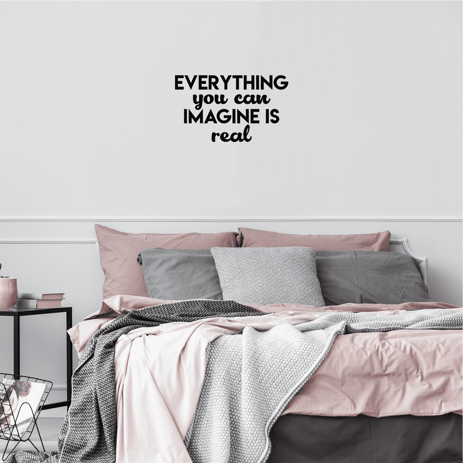 Vinyl Wall Art Decal - Everything You Can Imagine Is Real - 13" x 22 ...
