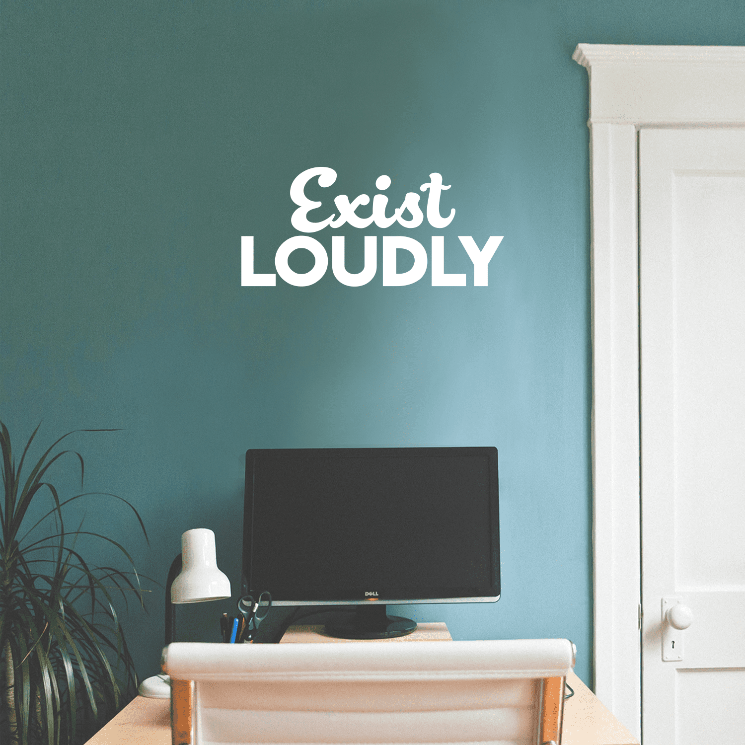 Vinyl Wall Art Decal - Exist Loudly - 10" x 22" - Modern Motivational Quote Sticker For Home ...