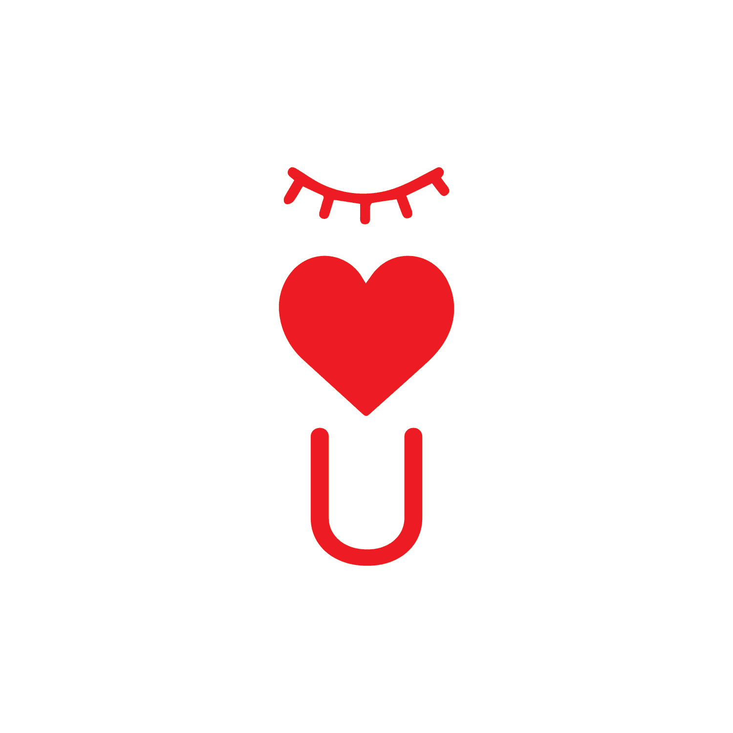 Vinyl Wall Art Decal - Eye Love U - 22" x 9.5" - Modern Funny Artistic ...