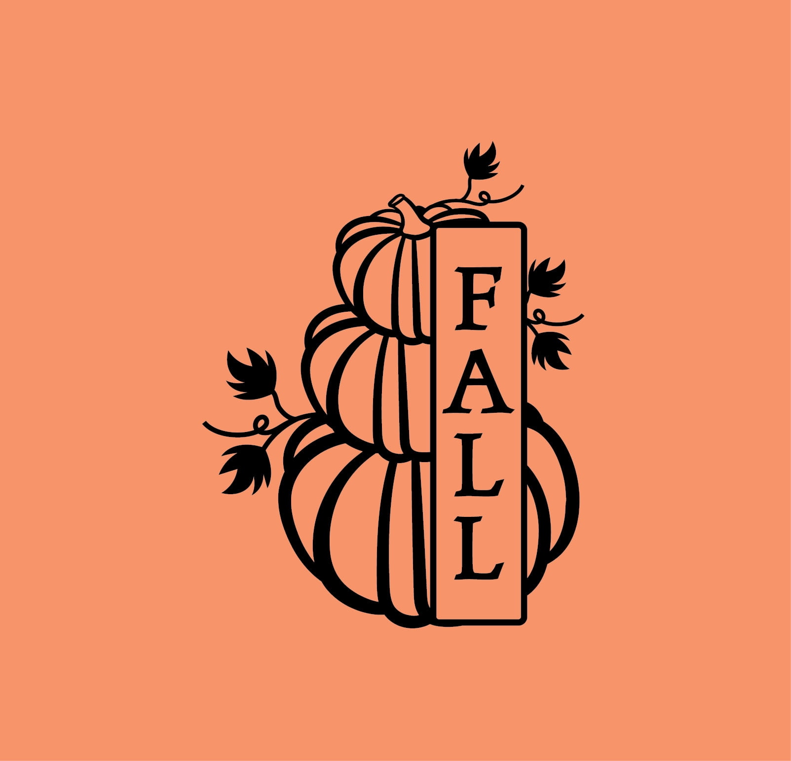 Vinyl Wall Art Decal - Fall - 22" x 17" - Trendy Cool Halloween Pumpkin ...