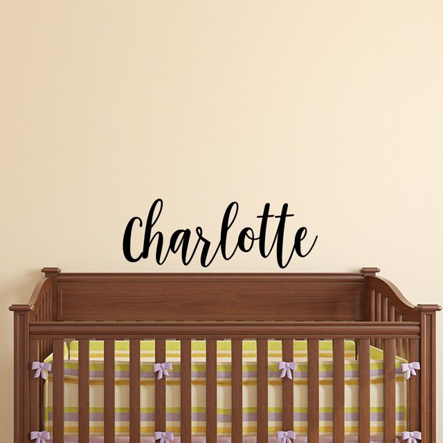 Vinyl Wall Art Decal Girls Custom Name - ’Charlotte’ Custom Text Name ...