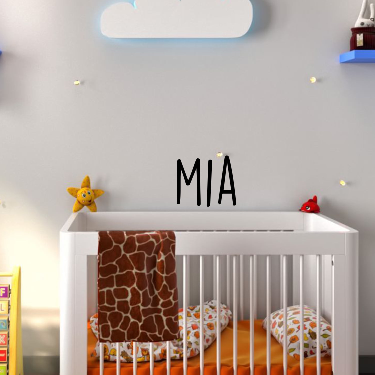 Vinyl Wall Art Decal Girls Custom Name - ’MIA’ Custom Text Name - 12" x ...