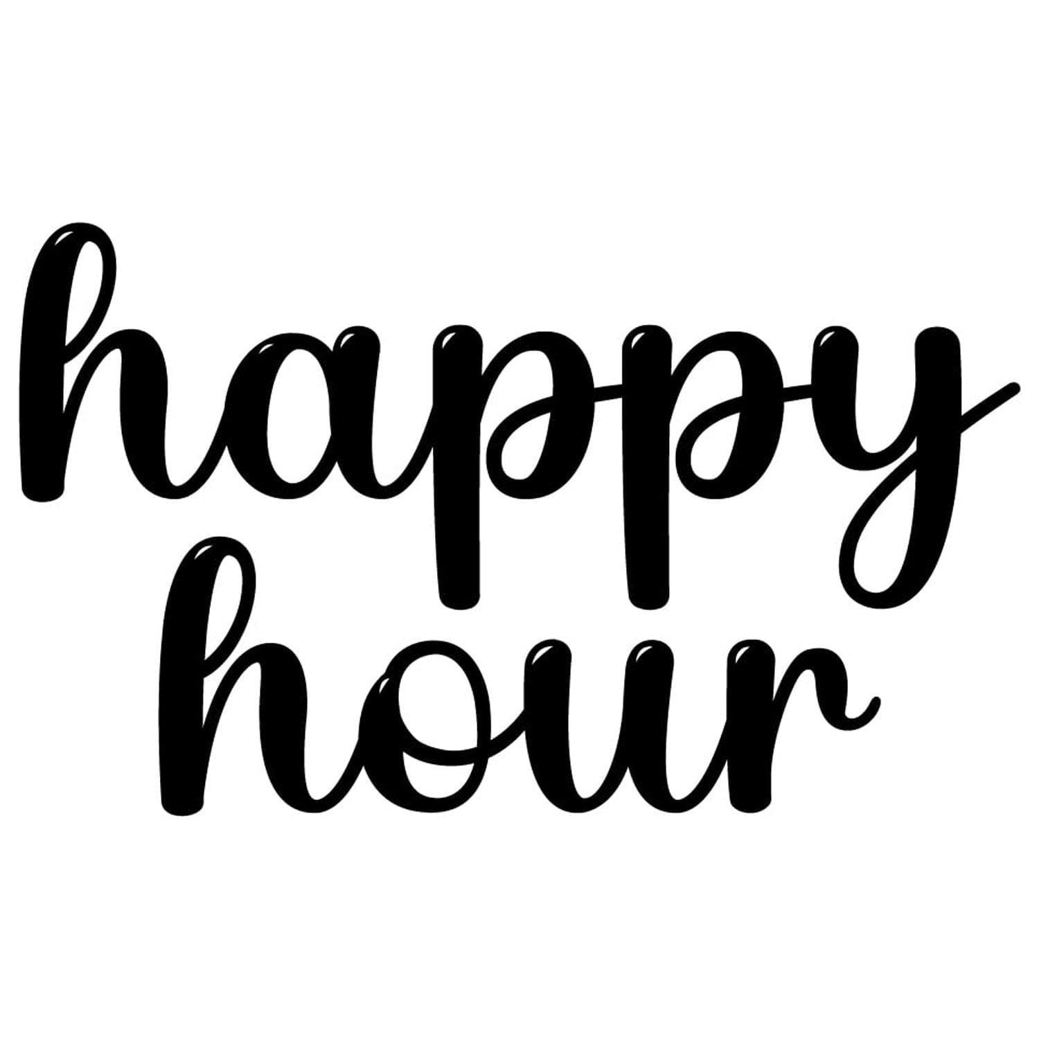 Vinyl Wall Art Decal - Happy Hour - 15" x 25" - Trendy Lovely ...