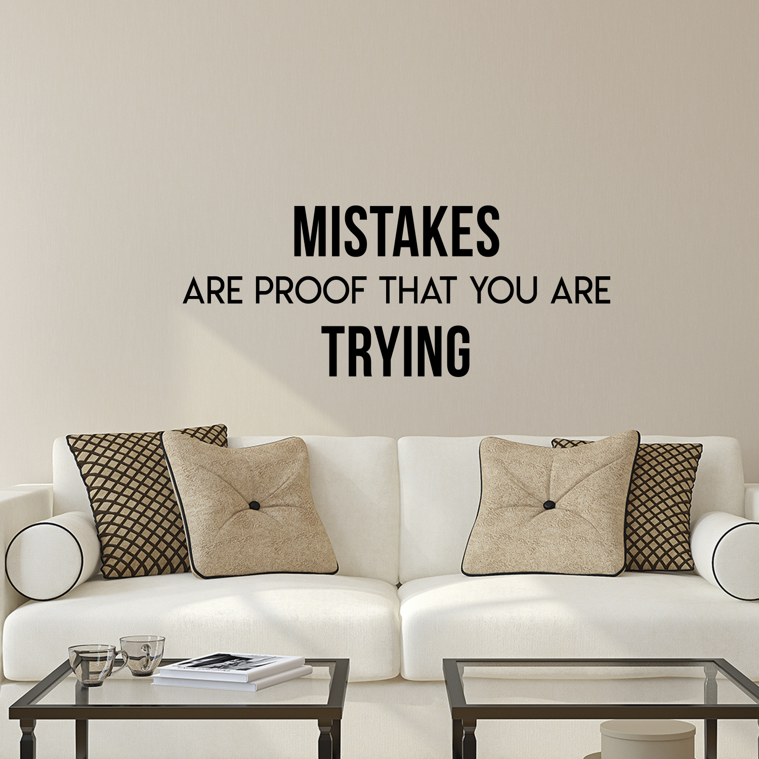 Vinyl Wall Art Decal Inspirational Life Quotes - Mistakes are Proof ...