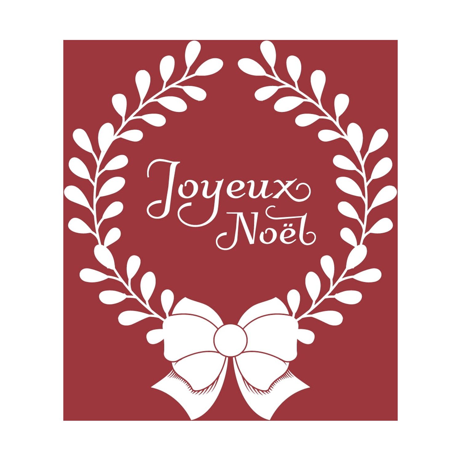 Vinyl Wall Art Decal - Joyeux Noel - 16.5" x 19" - Holiday Christmas ...