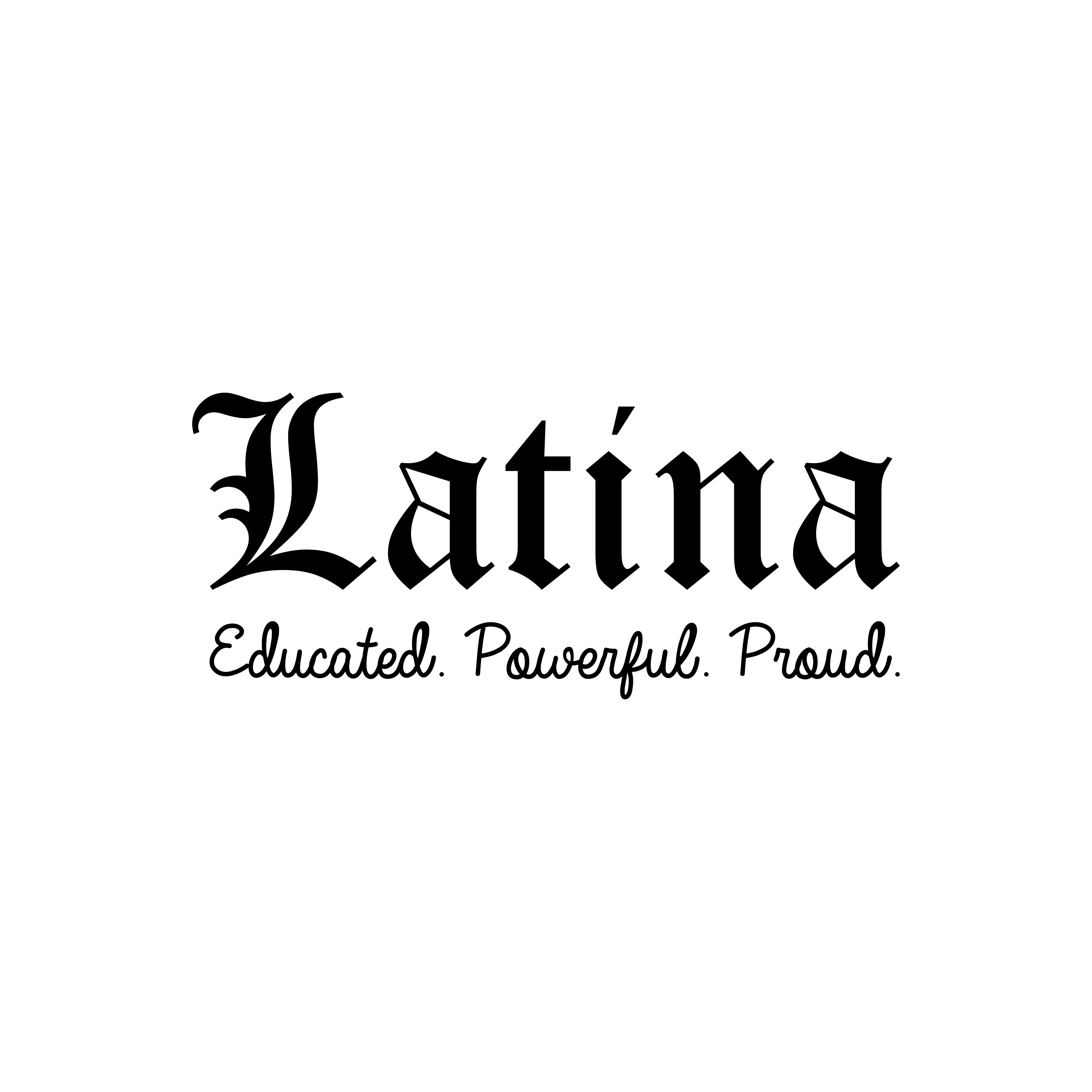 Vinyl Wall Art Decal - Latina. Educated Powerful Proud - 9.5" x 22 ...