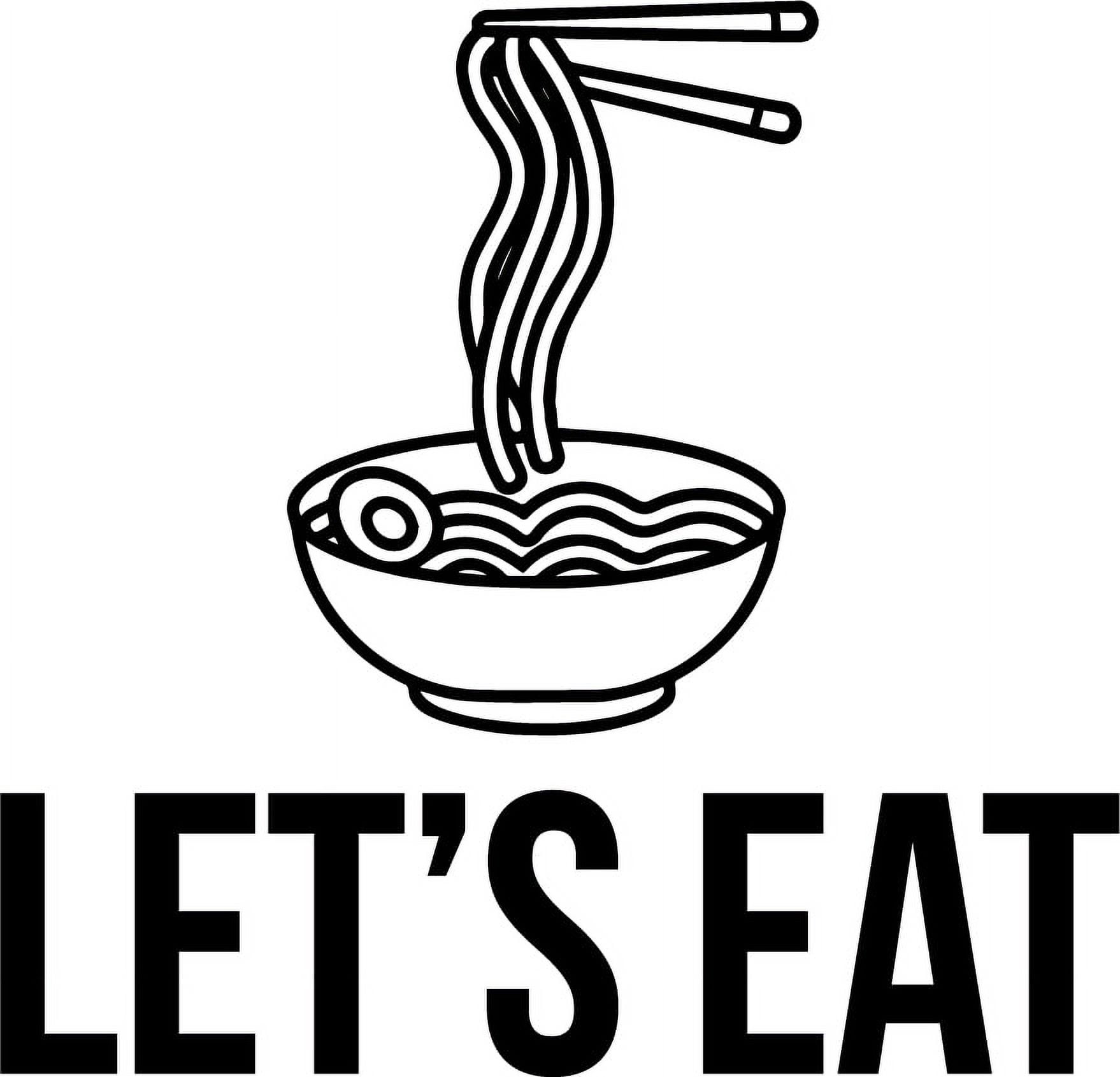 Vinyl Wall Art Decal - Let's Eat - 22" x 23" - Foodie Fun Wall Decal ...