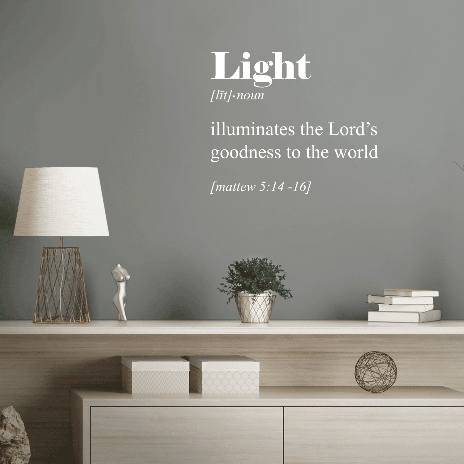 Vinyl Wall Art Decal - Light Bible Definition - 17" x 20" - Modern ...