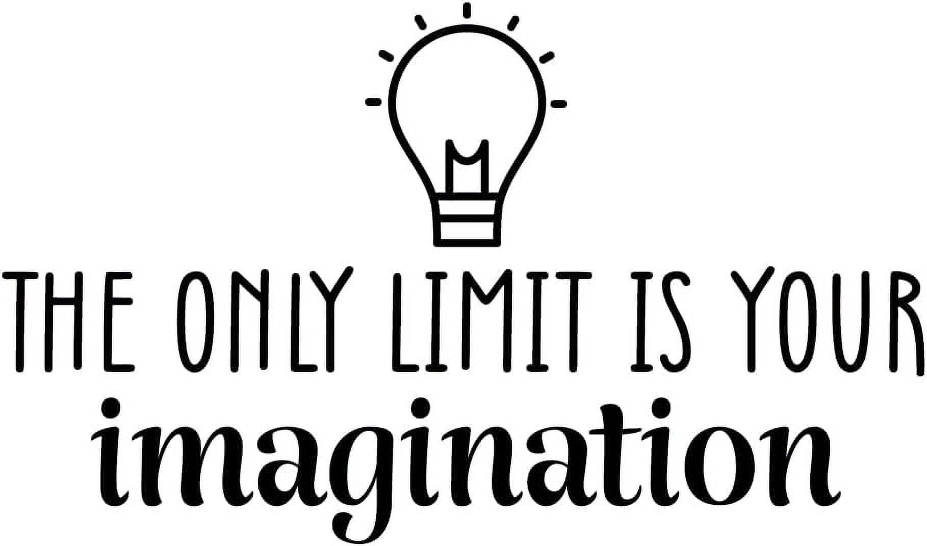 Vinyl Wall Art Decal - The Only Limit Is Your Imagination - 15" x 25 ...