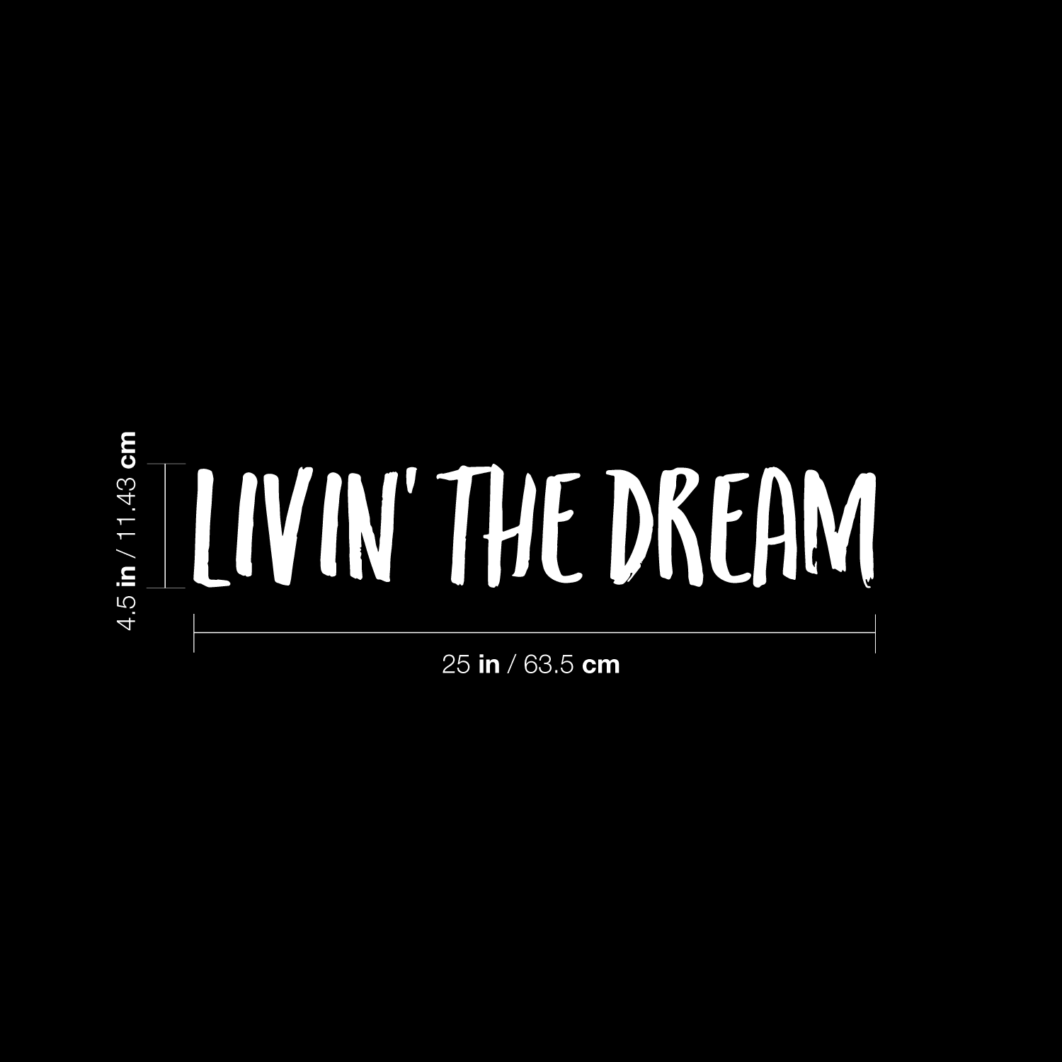 Vinyl Wall Art Decal - Livin The Dream - 4.5" x 25" - Trendy ...