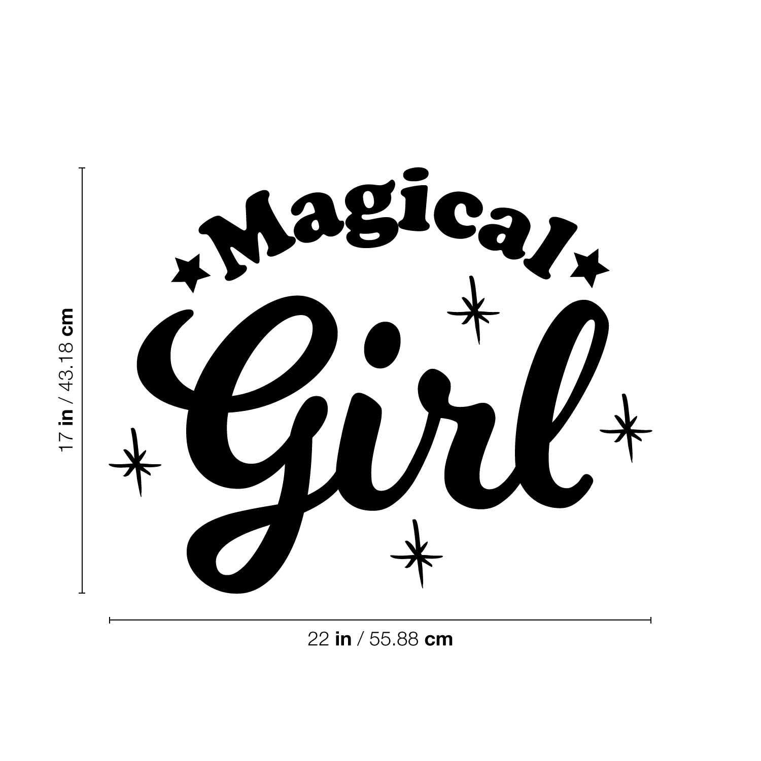 Vinyl Wall Art Decal - Magical Girl - 17" x 22" - Trendy Inspirational ...