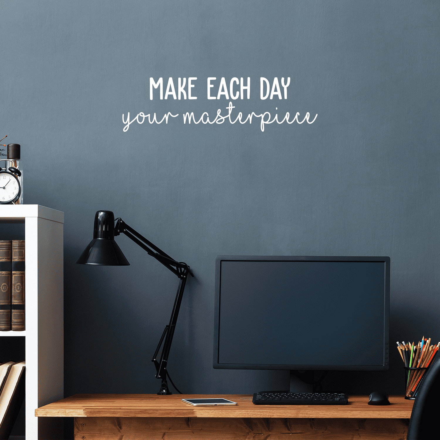Vinyl Wall Art Decal - Make Each Day Your Masterpiece - 7" x 25 ...