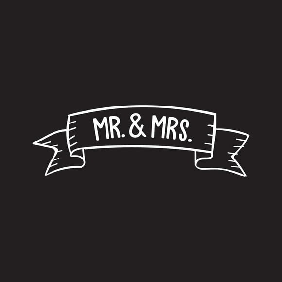 Mr And Mrs Vinyl Decal