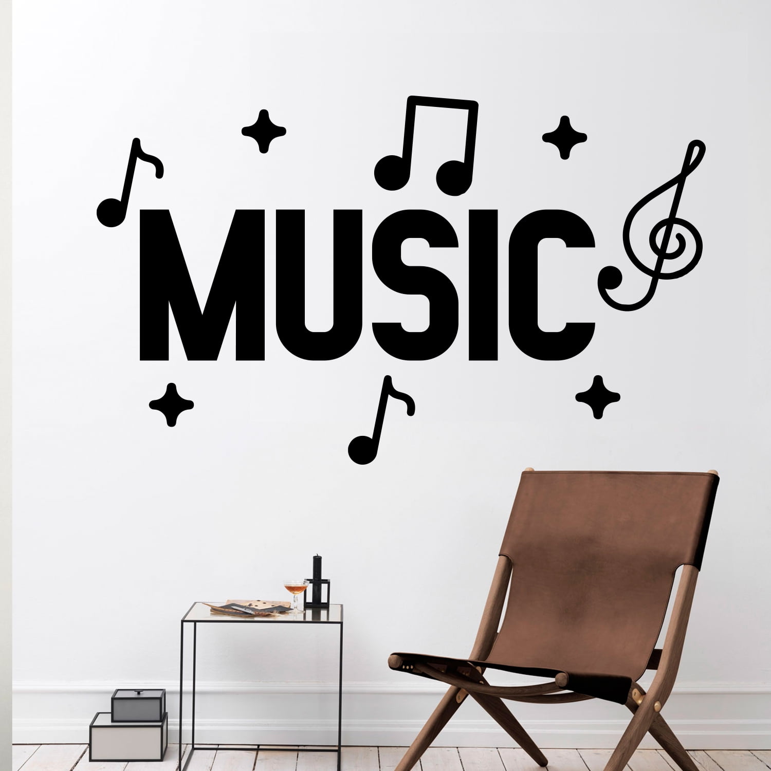 Vinyl Wall Art Decal - Music and Musical Notations - 23" x 38 ...