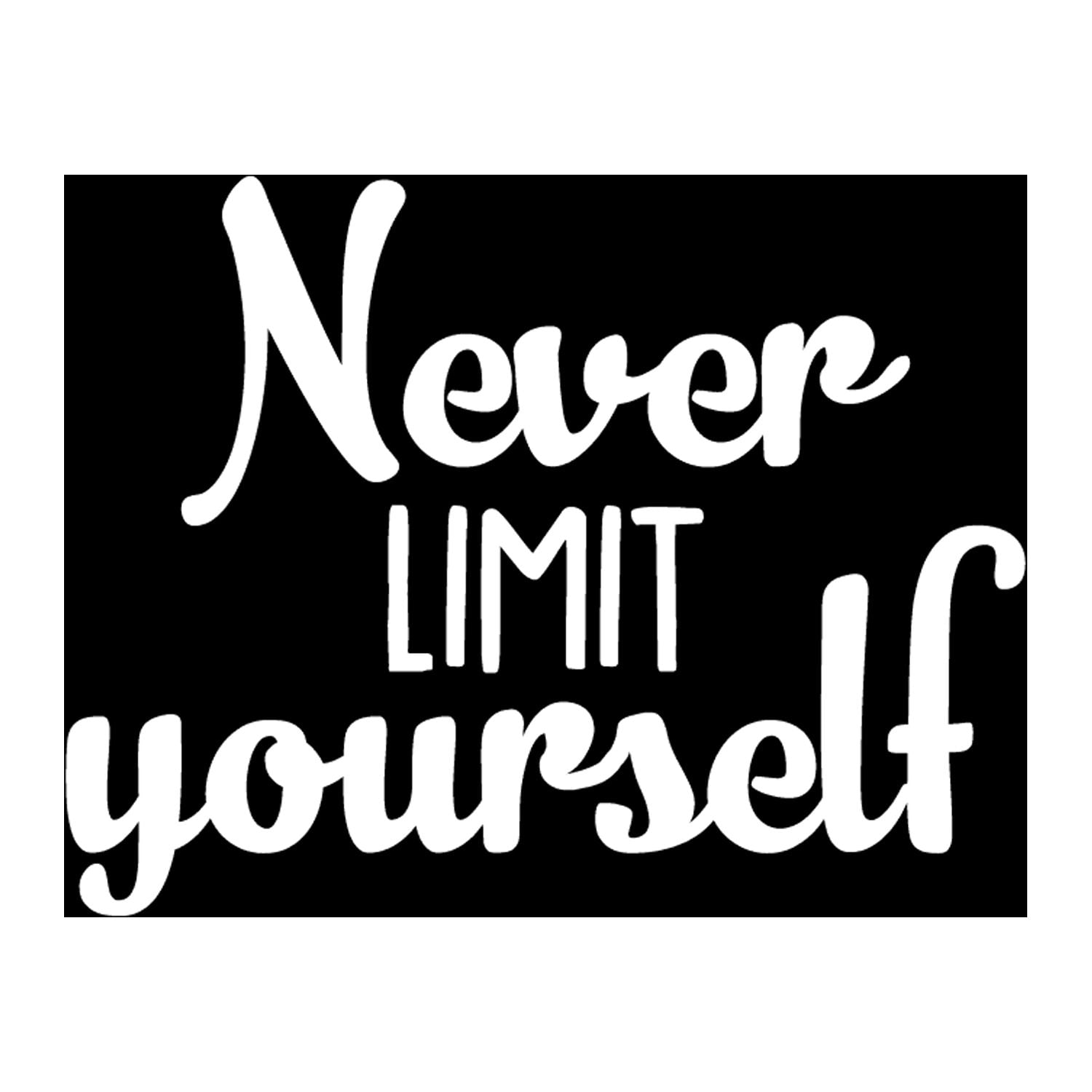 Vinyl Wall Art Decal - Never Limit Yourself - 17" x 22" - Modern ...