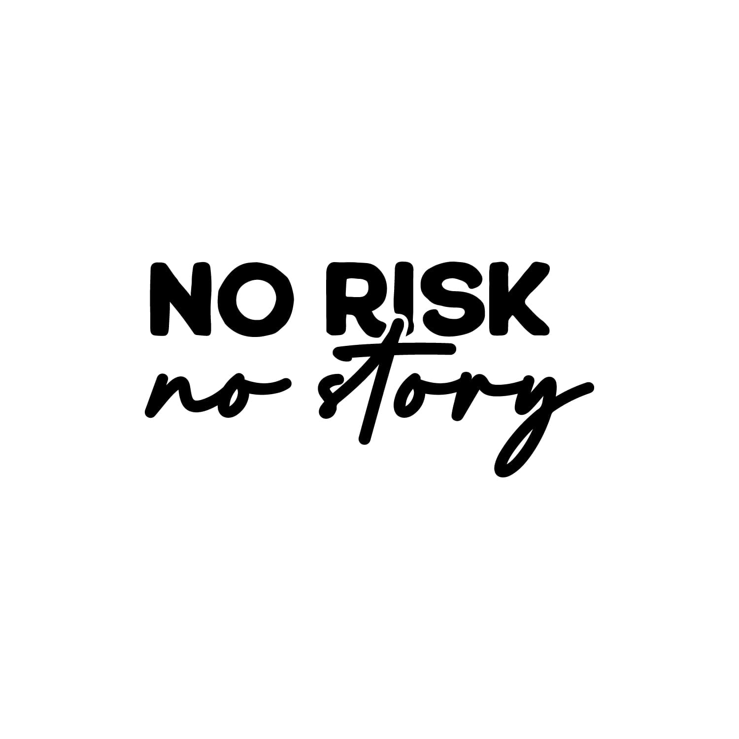 Vinyl Wall Art Decal - No Risk No Story - 12" x 25" - Modern Fun ...