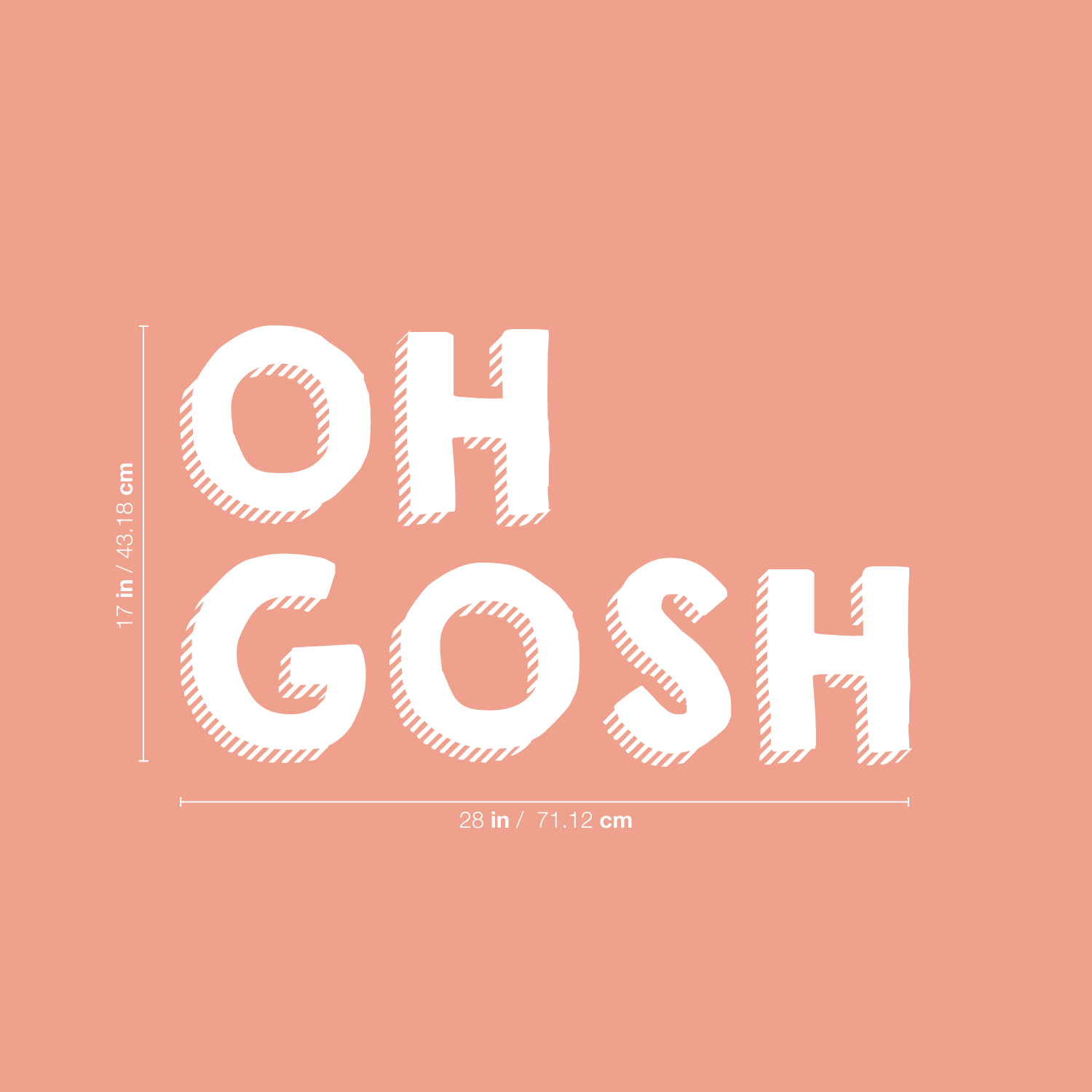 Vinyl Wall Art Decal - Oh Gosh - 17" x 28" - Trendy Humorous Slang ...