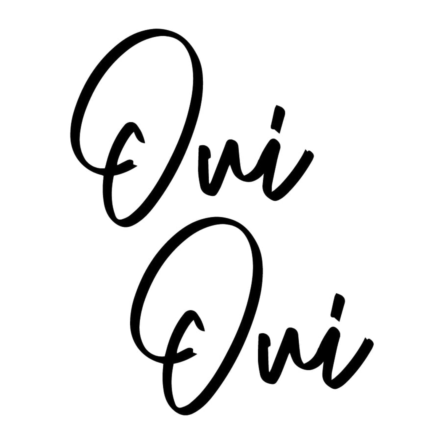 Vinyl Wall Art Decal - Oui Oui - 16" x 20.5" - Trendy Cute ...