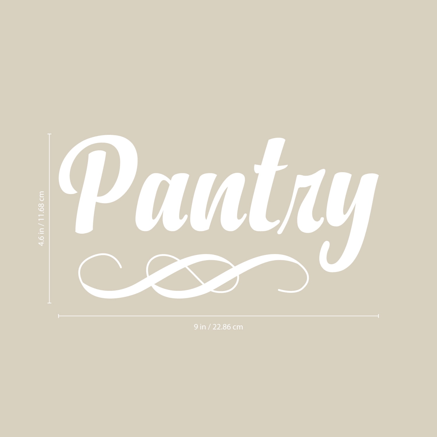 Vinyl Wall Art Decal - Pantry - 5" x 9" - Cursive Lettering Food ...