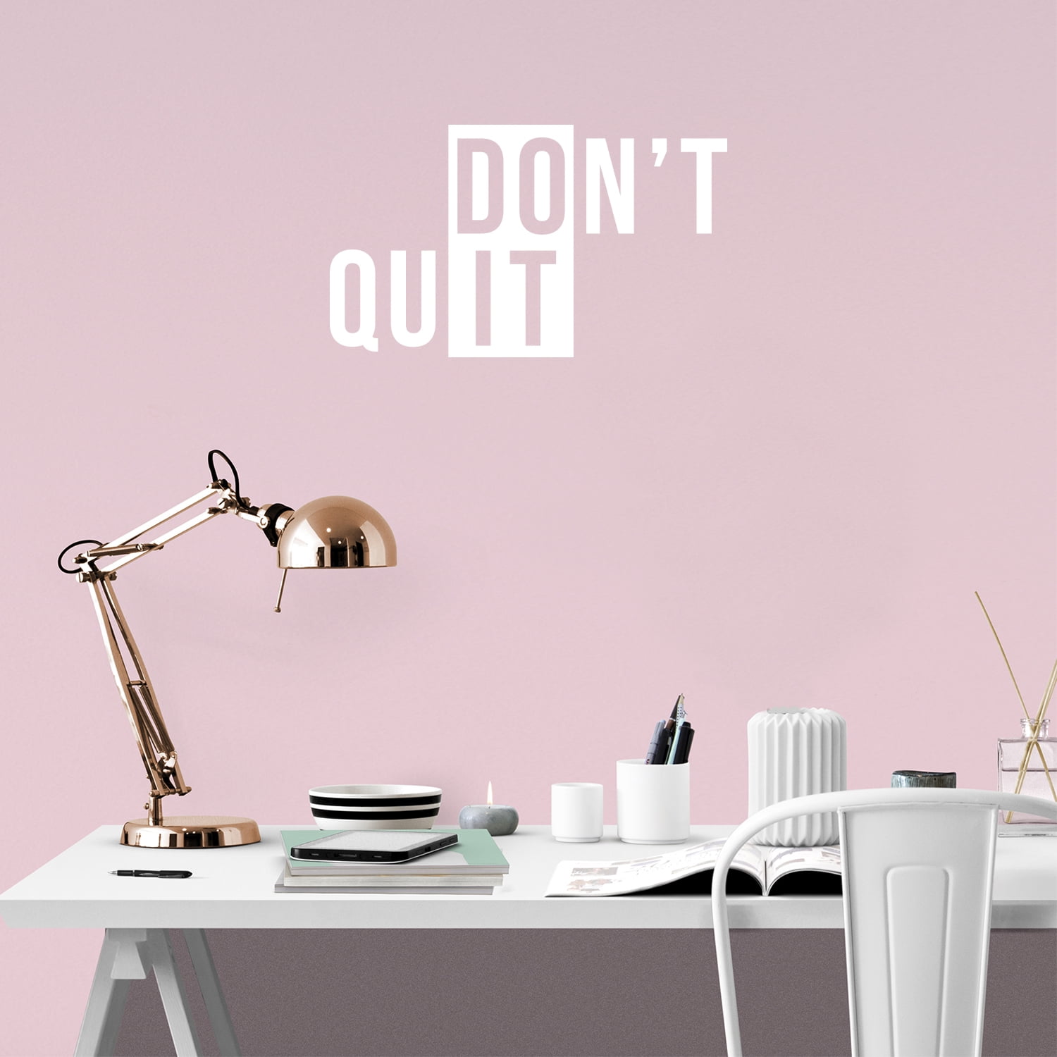 Vinyl Wall Art Decal - DOn't QuIT - 11" x 19" - Gym Fitness Healthy ...