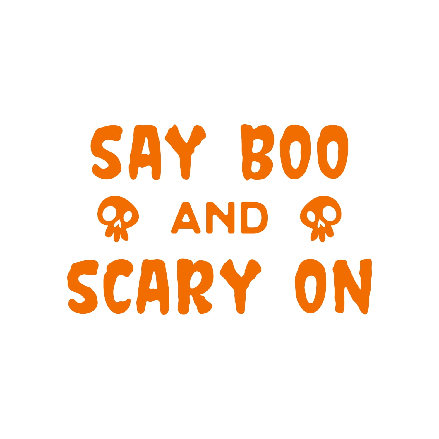 Vinyl Wall Art Decal - Say Boo And Scary On - 17" x 27" - Trendy Fun ...