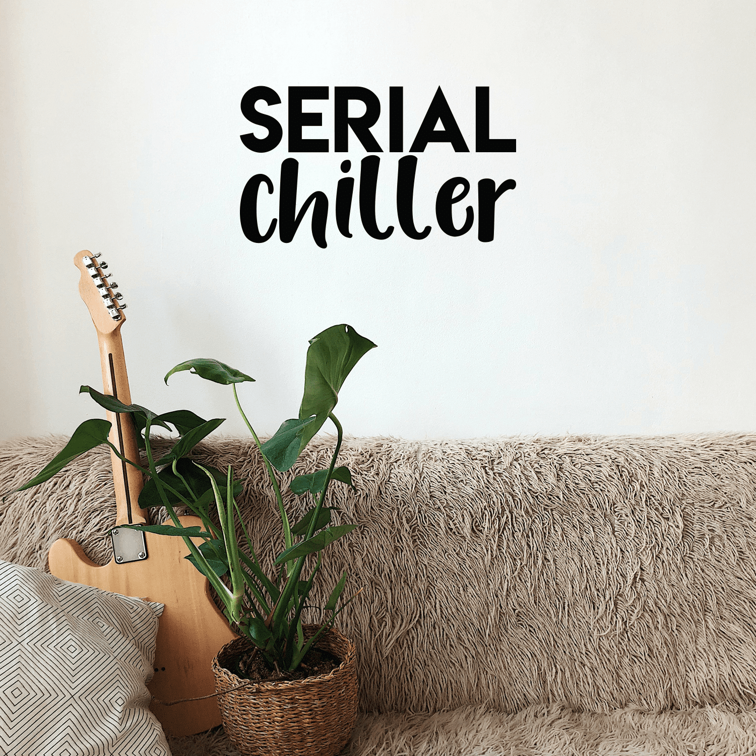 Vinyl Wall Art Decal - Serial Chiller - 13" x 22" - Modern Humorous ...