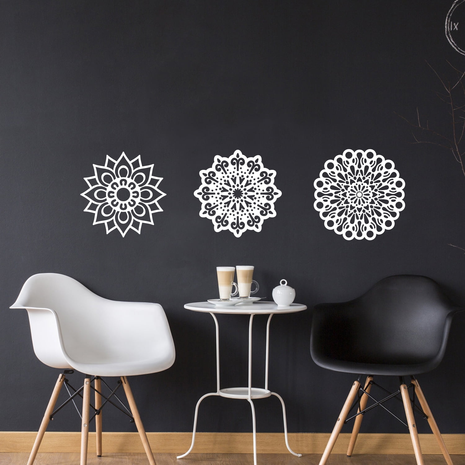 Vinyl Wall Art Decal - Set Of 3 Mandalas - 20" x 20" - Sticker Vinyl ...