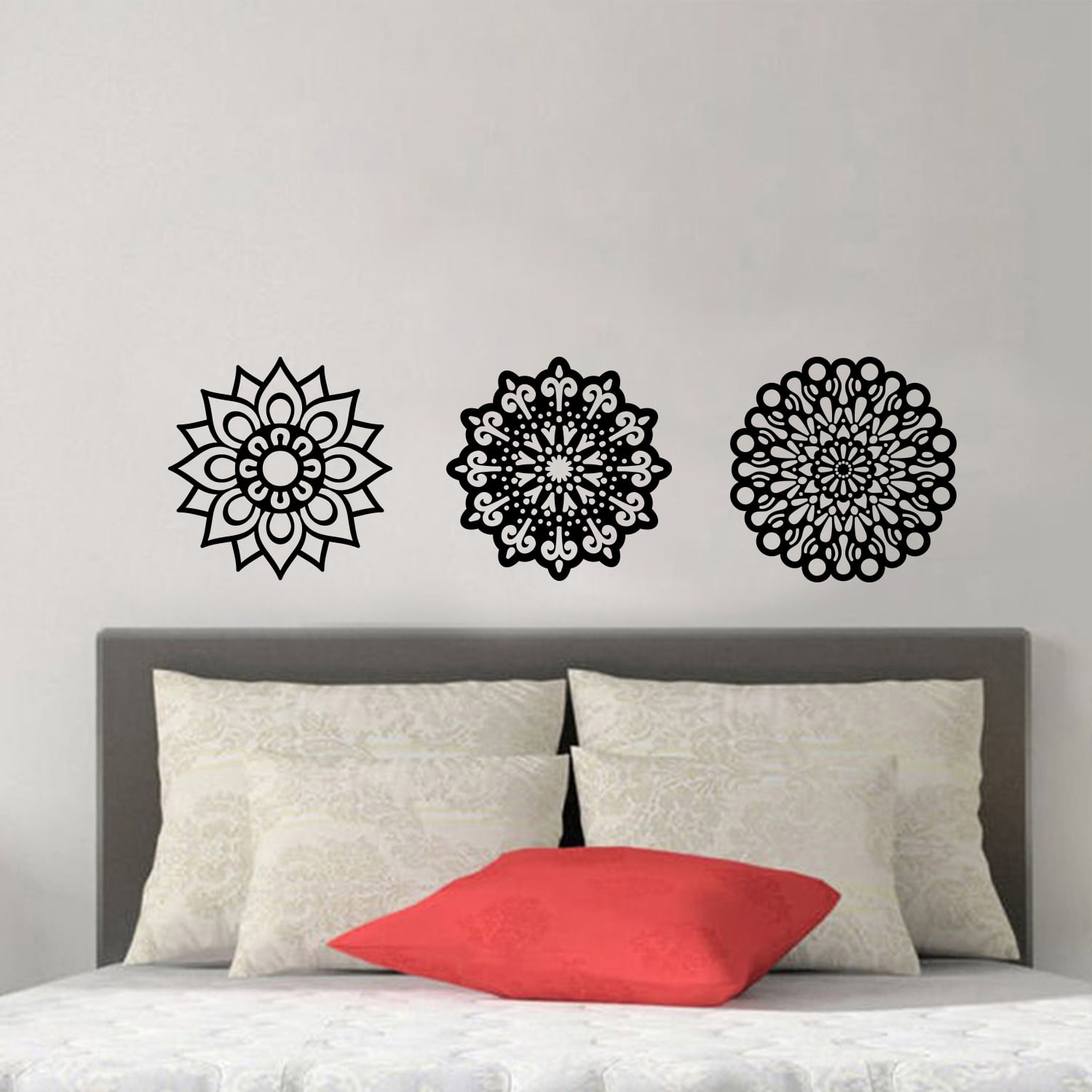 Vinyl Wall Art Decal - Set Of 3 Mandalas - 20" x 20" - Sticker Vinyl ...