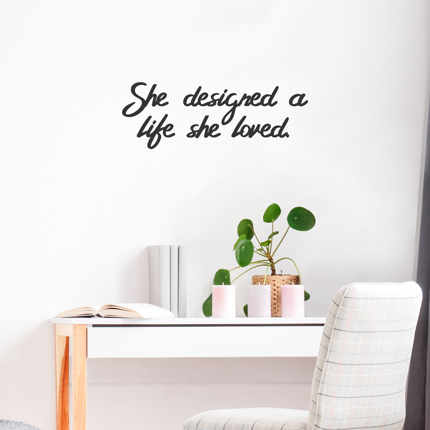 Vinyl Wall Art Decal - She Designed A Life She Loved - 10" x 28 ...