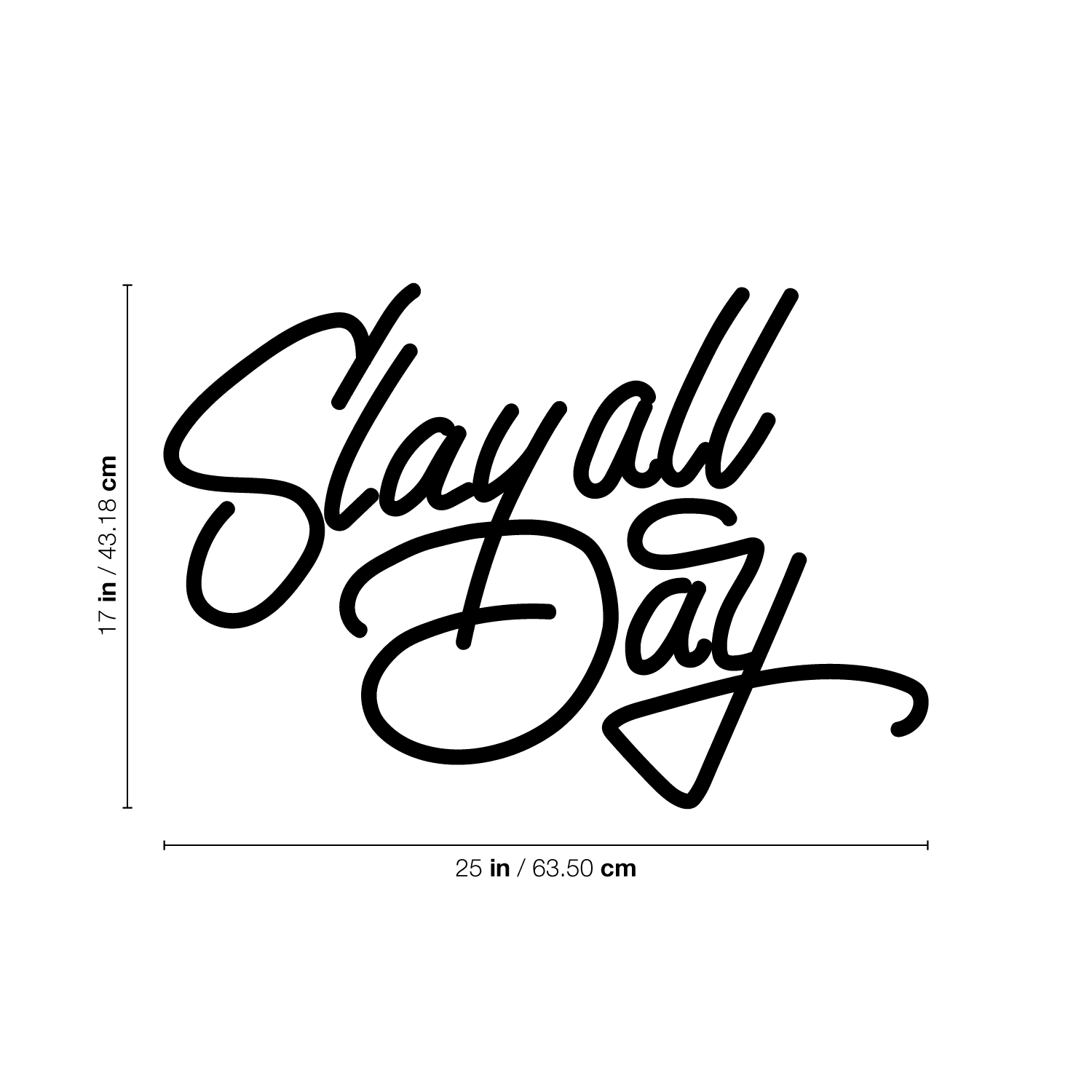 Vinyl Wall Art Decal - Slay All Day - 17" x 25" - Trendy Motivational ...