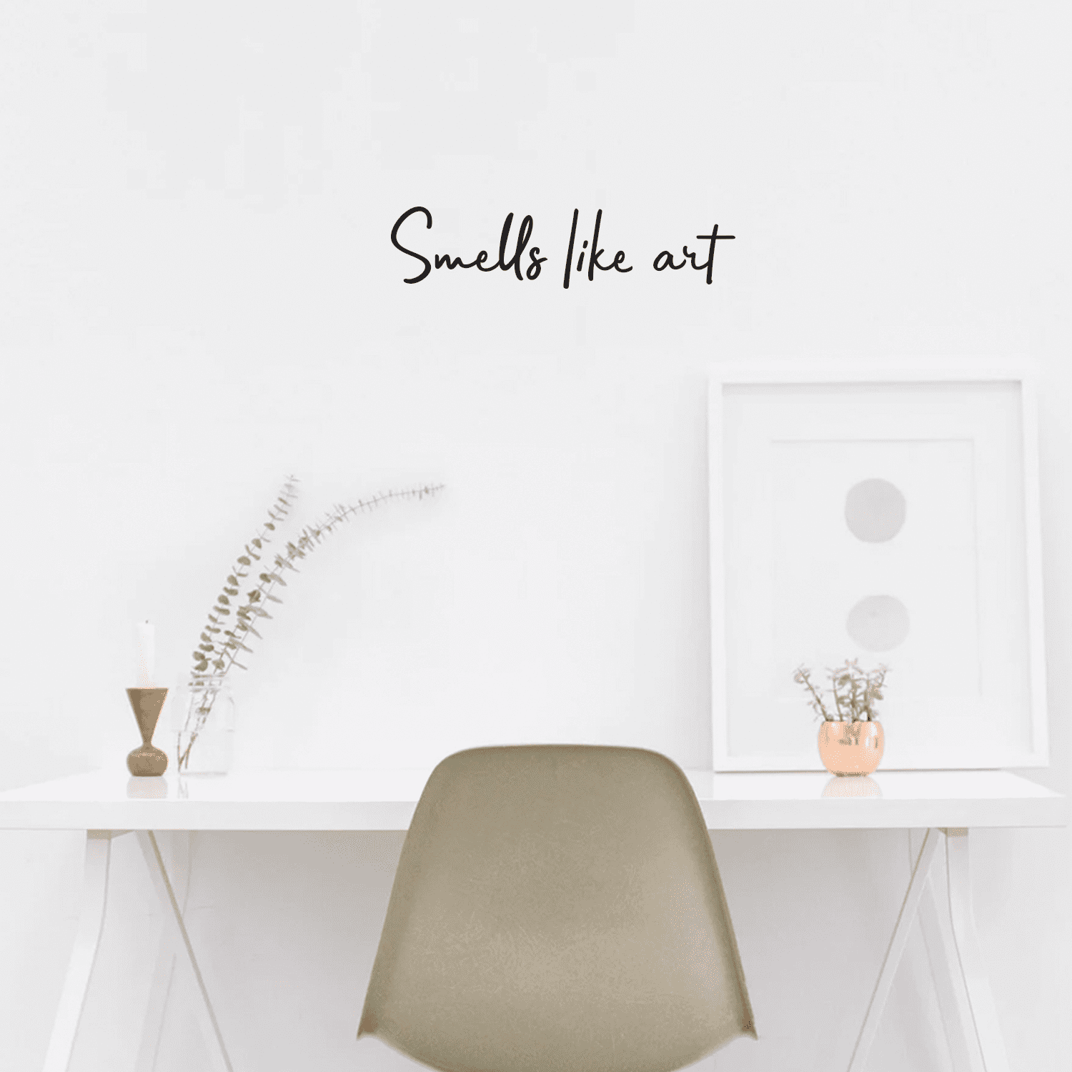Vinyl Wall Art Decal - Smells Like Art - 6" x 25" - Trendy ...