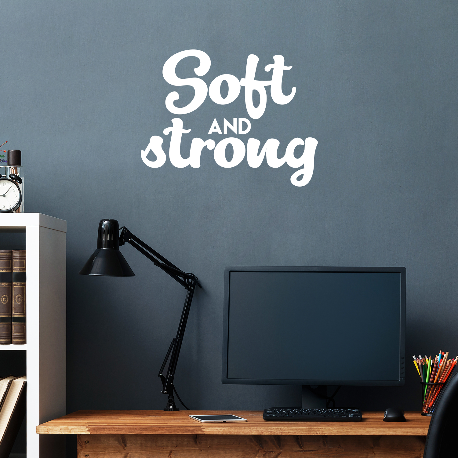 Vinyl Wall Art Decal - Soft And Strong - 17" x 22" - Modern ...