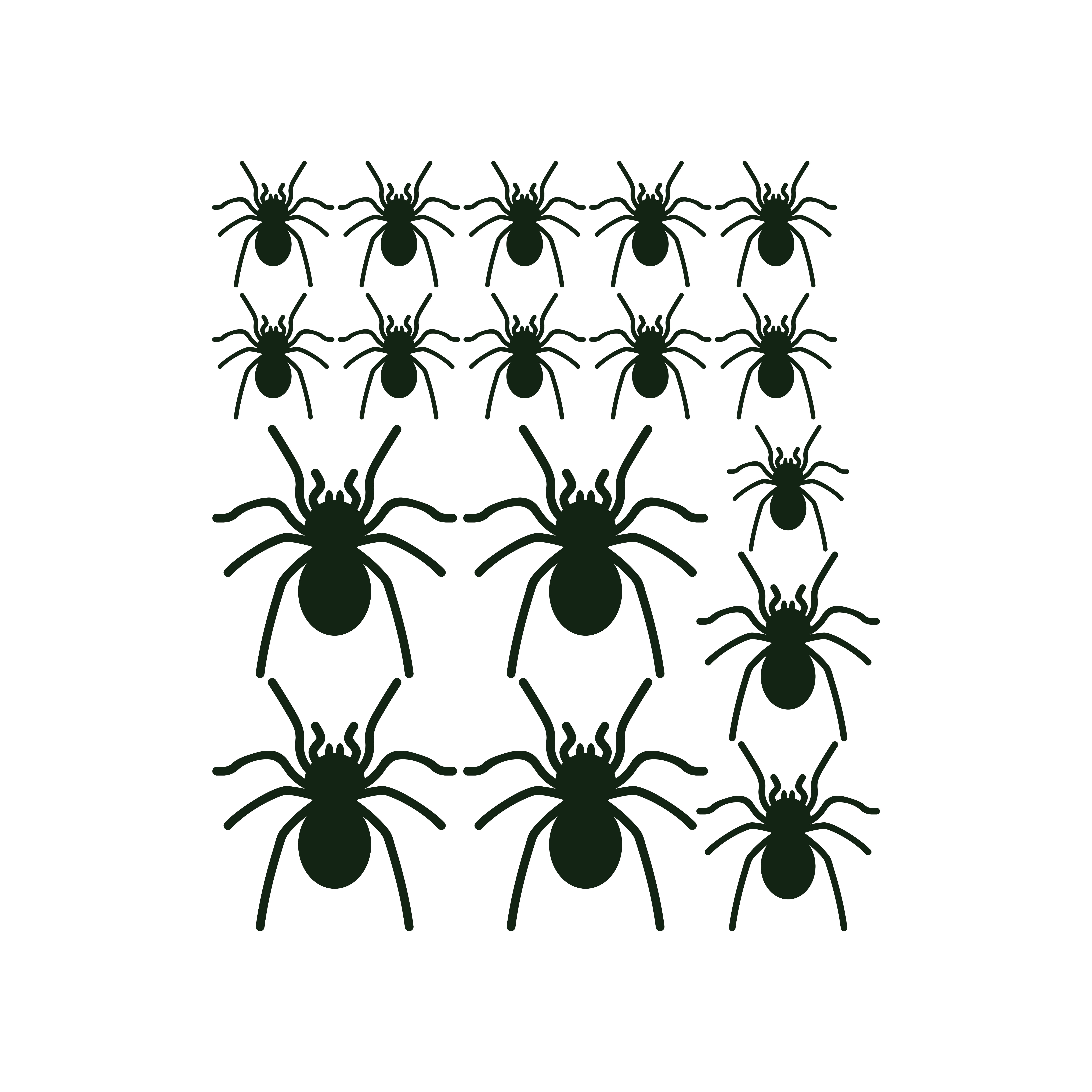 Vinyl Wall Art Decal - Spiders - From 4" x 4" Each - Halloween Party ...
