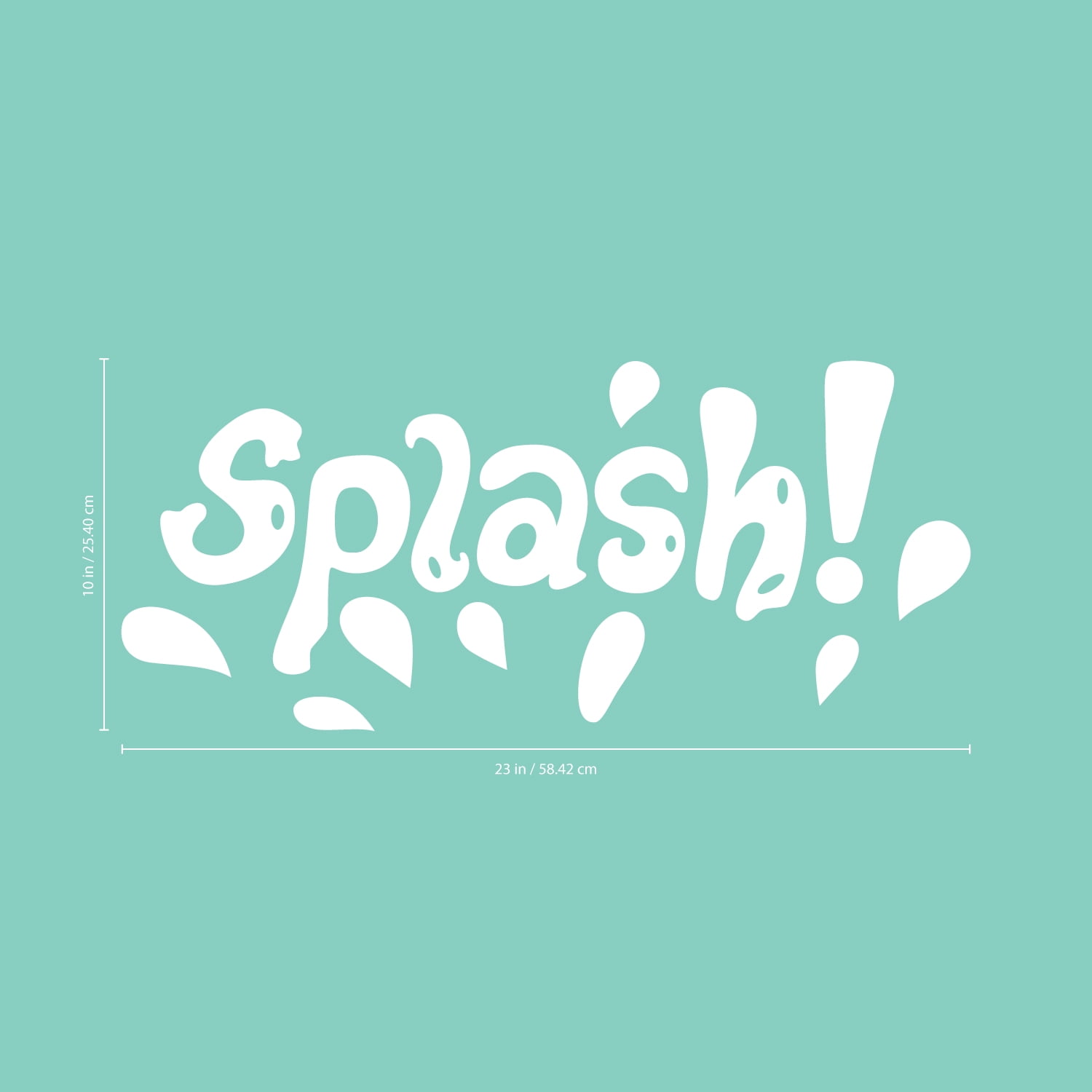Vinyl Wall Art Decal - Splash - 10" x 23" - Fun Wet Letters Home ...