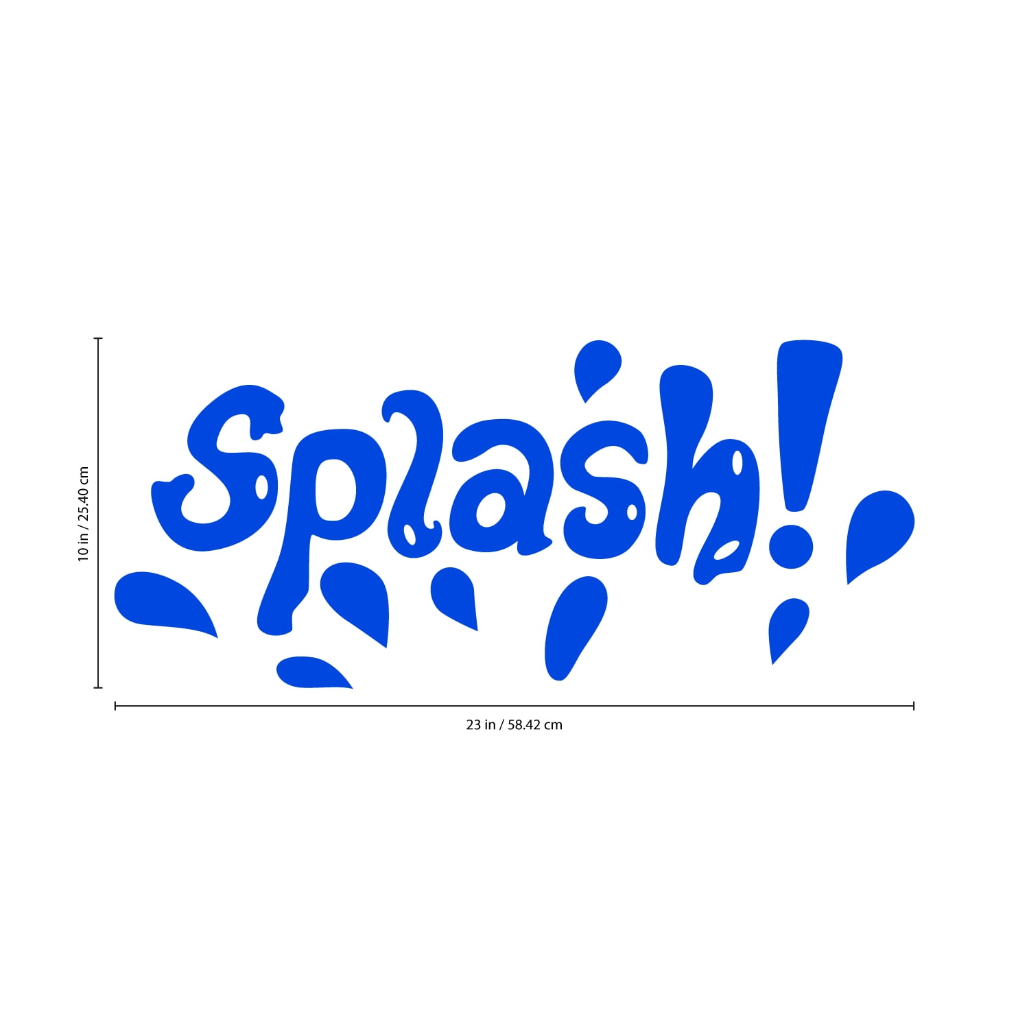 Vinyl Wall Art Decal - Splash - 10" x 23" - Fun Wet Letters Home ...