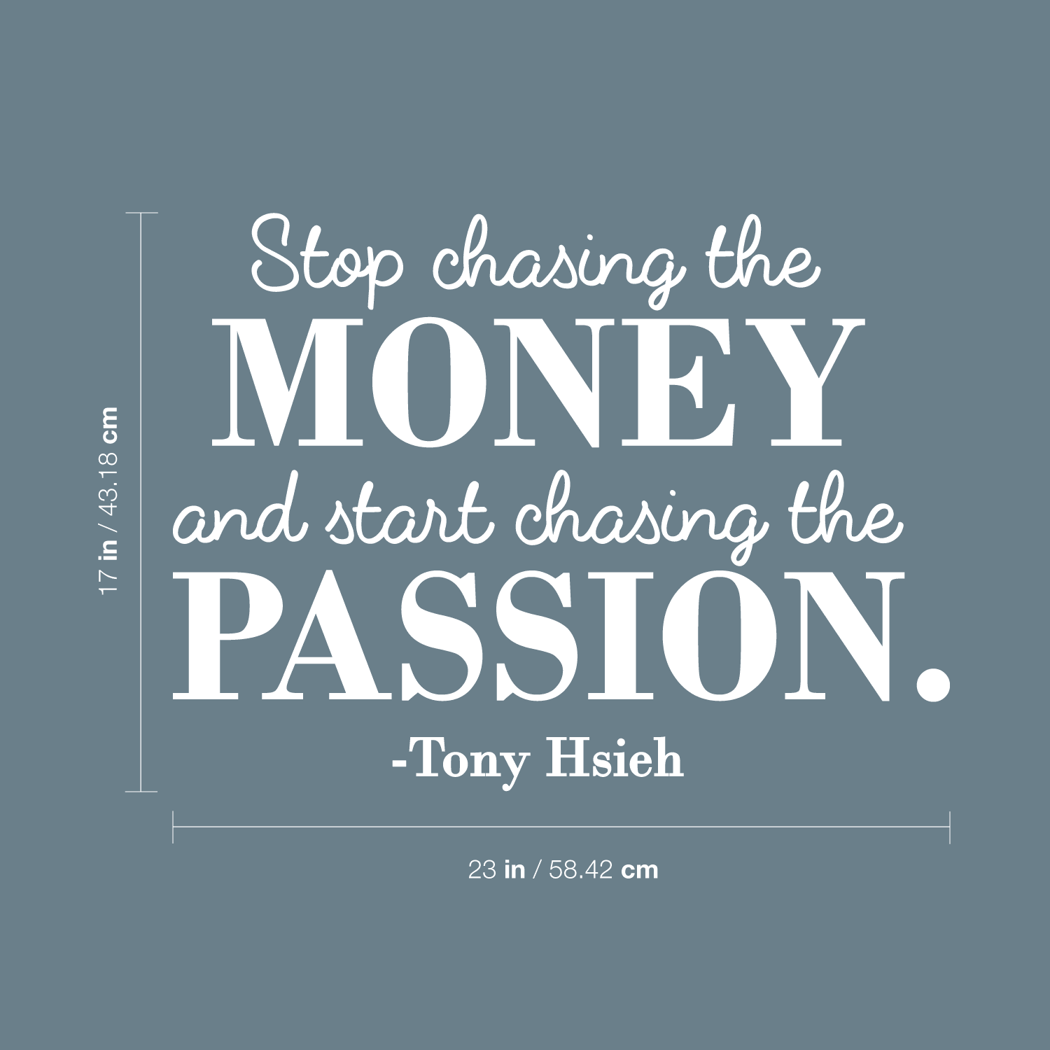 Vinyl Wall Art Decal - Stop Chasing The Money - 17" x 23" - Trendy ...