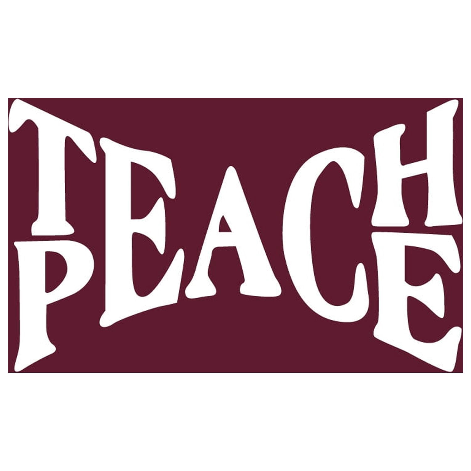 Vinyl Wall Art Decal - Teach Peace - 15" x 25" - Trendy Inspirational ...