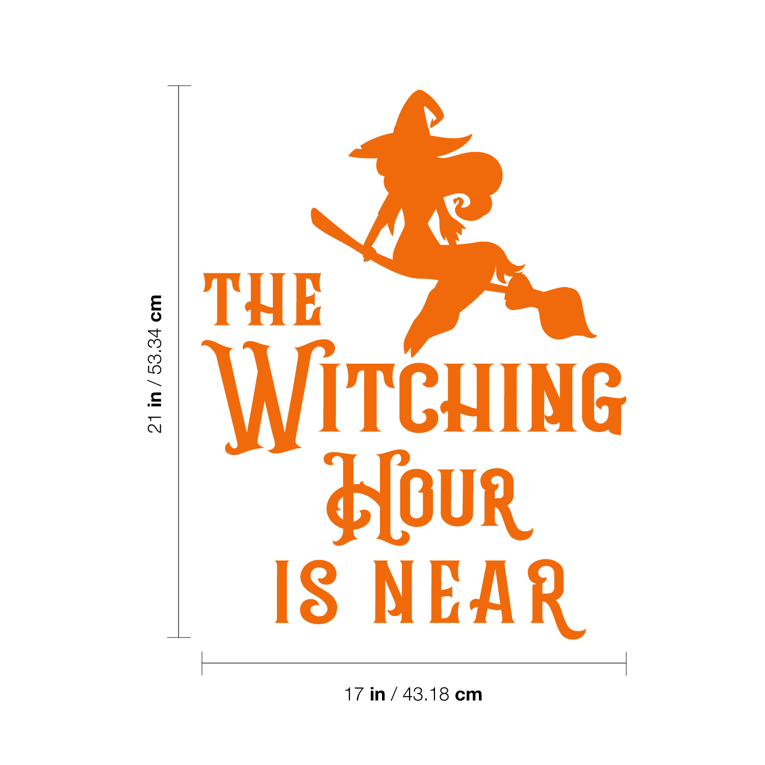Vinyl Wall Art Decal - The Witching Hour Is Near - 21" x 17" - Trendy ...
