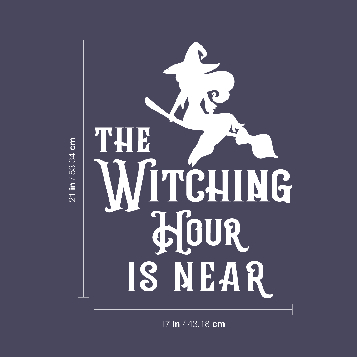 Vinyl Wall Art Decal - The Witching Hour Is Near - 21" x 17" - Trendy ...