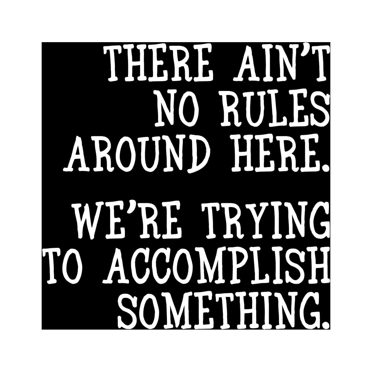 Vinyl Wall Art Decal - There Ain’t No Rules Around Here - 23" x 23 ...
