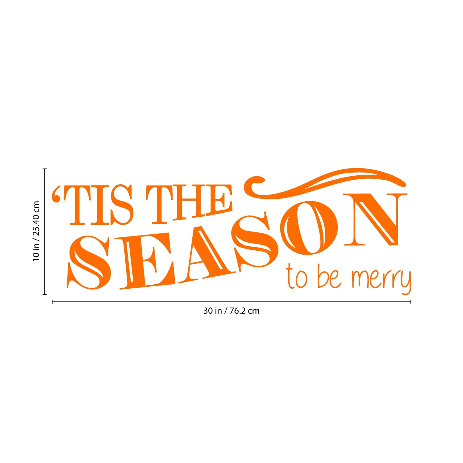 Vinyl Wall Art Decal - Tis The Season to Be Merry - 10" x 30 ...