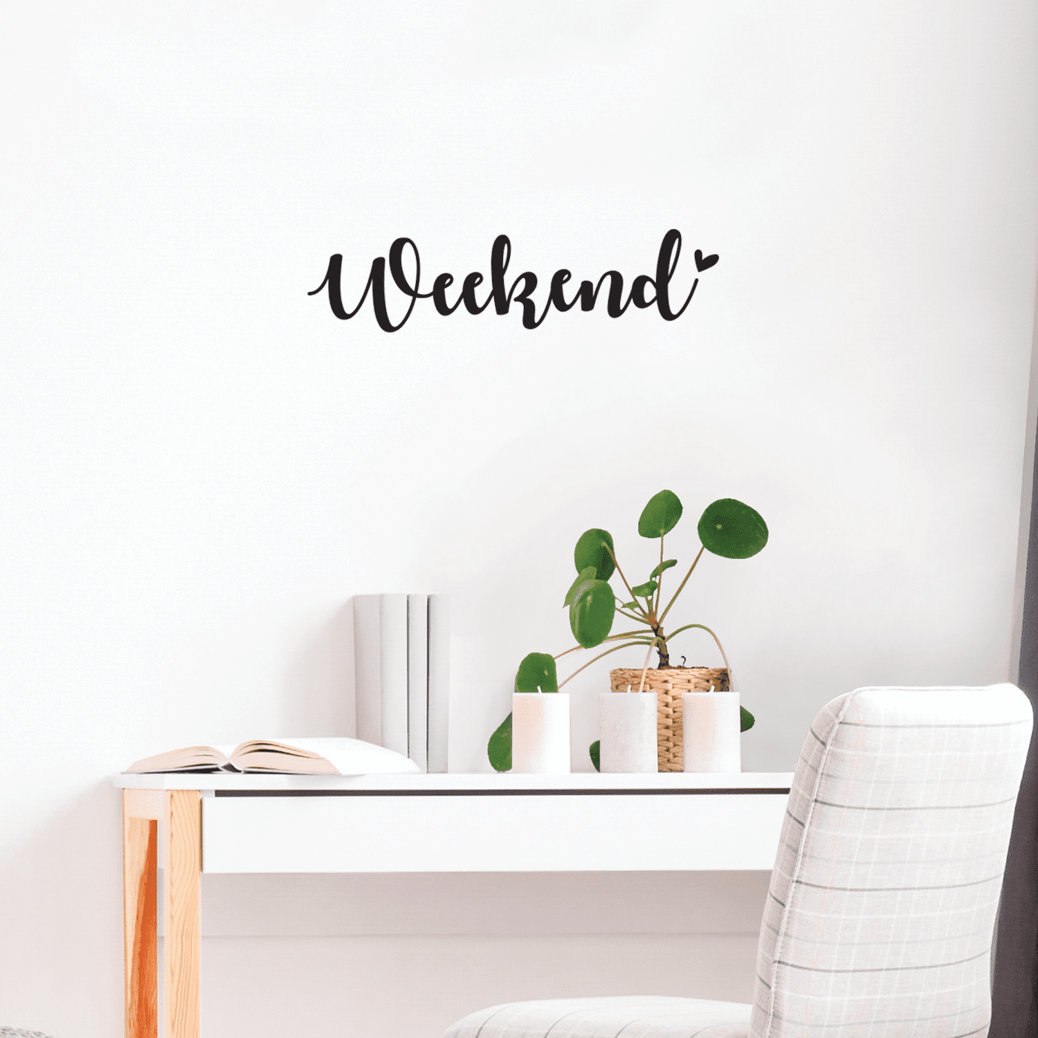 Vinyl Wall Art Decal - Weekend - 5" x 22" - Modern Inspirational Week ...
