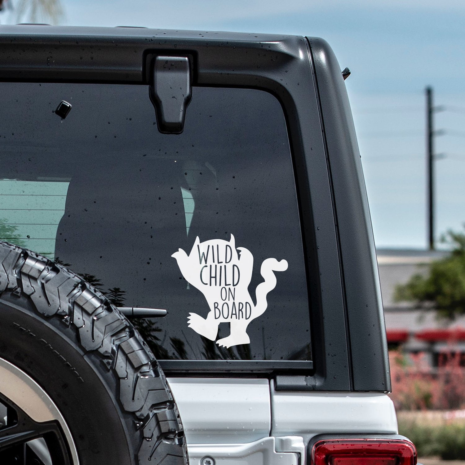 Vinyl Wall Art Decal - Wild Child On Board - 5" x 5" - Sarcastic Cute ...