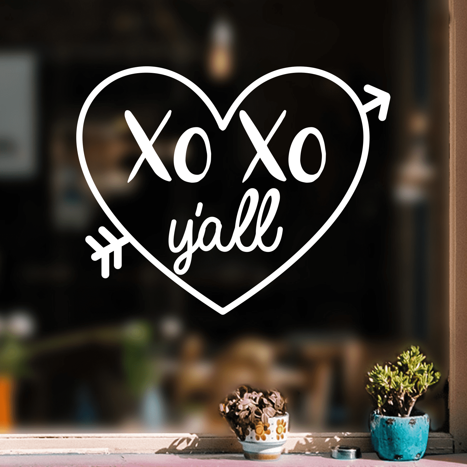 Vinyl Wall Art Decal - XOXO Y'all - 17" x 21.5" - Trendy Cute Quote ...