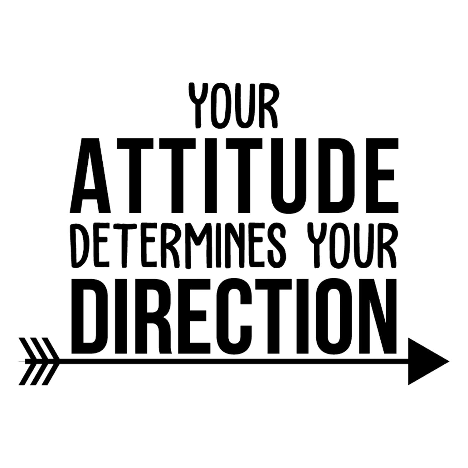 Vinyl Wall Art Decal - Your Attitude Determines Your Direction - 17" x ...