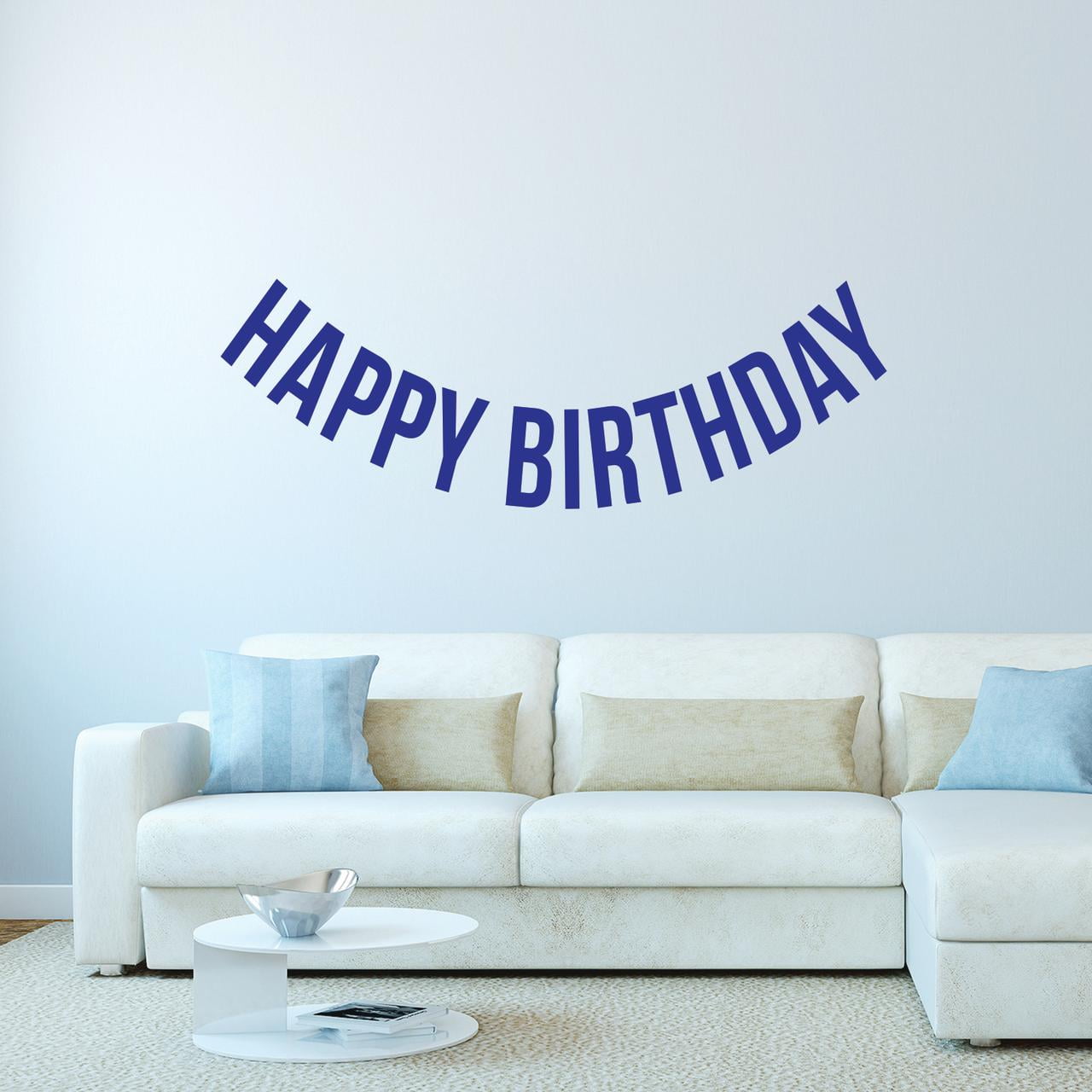 Vinyl Wall Art Decals - Happy Birthday - 16" x 45" - Best Wishes ...