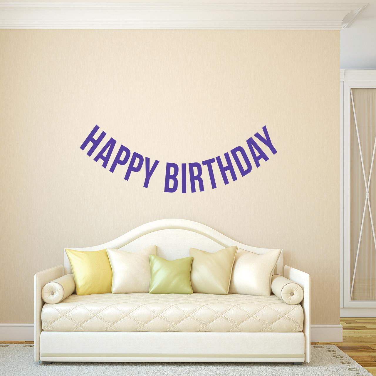 Vinyl Wall Art Decals - Happy Birthday - 16" x 45" - Best Wishes ...