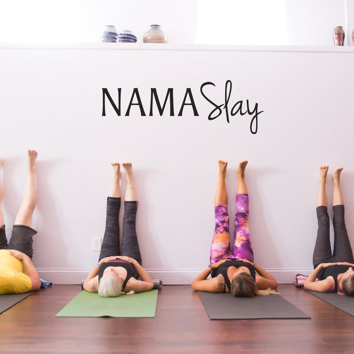 Vinyl Wall Art Decals - Namaslay - 10" x 30" - Yoga Meditation Zen ...
