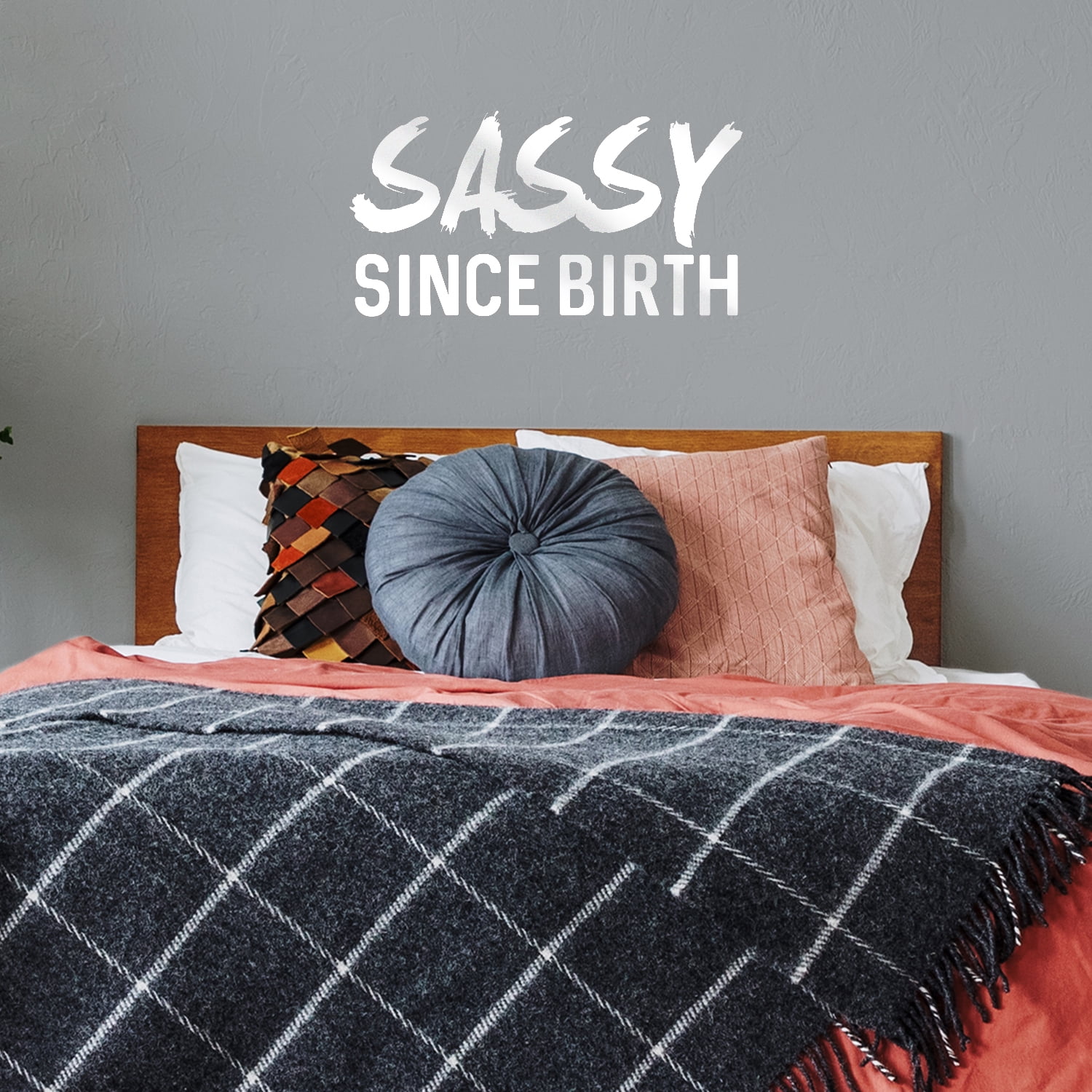 Vinyl Wall Art Decals - Sassy Since Birth - 12" x 23" - Fun Modern Home ...